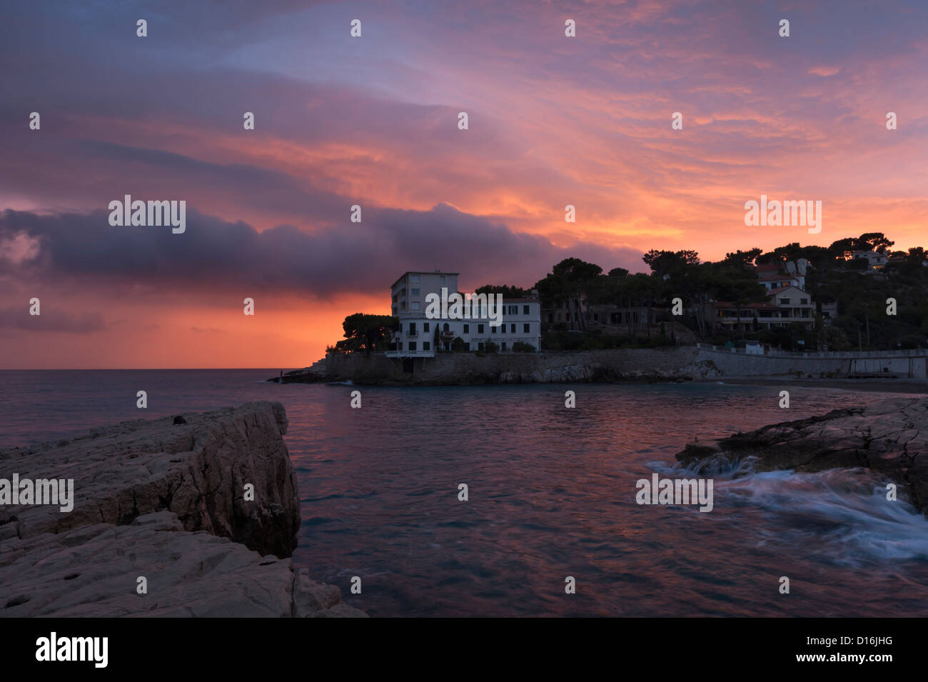 Sunset at Cassis, Provence, France Stock Photo - Alamy