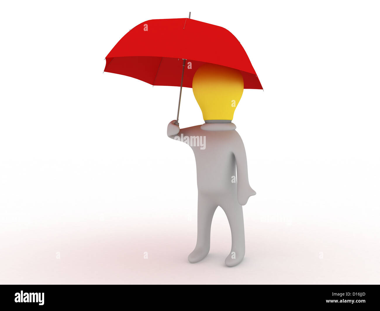 Bulbman with umbrella Stock Photo - Alamy