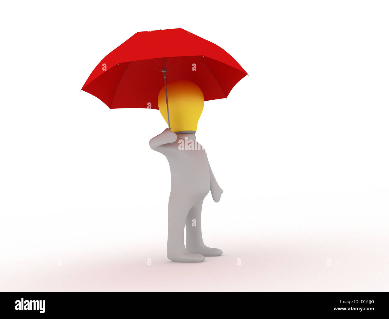 Bulbman with umbrella Stock Photo - Alamy