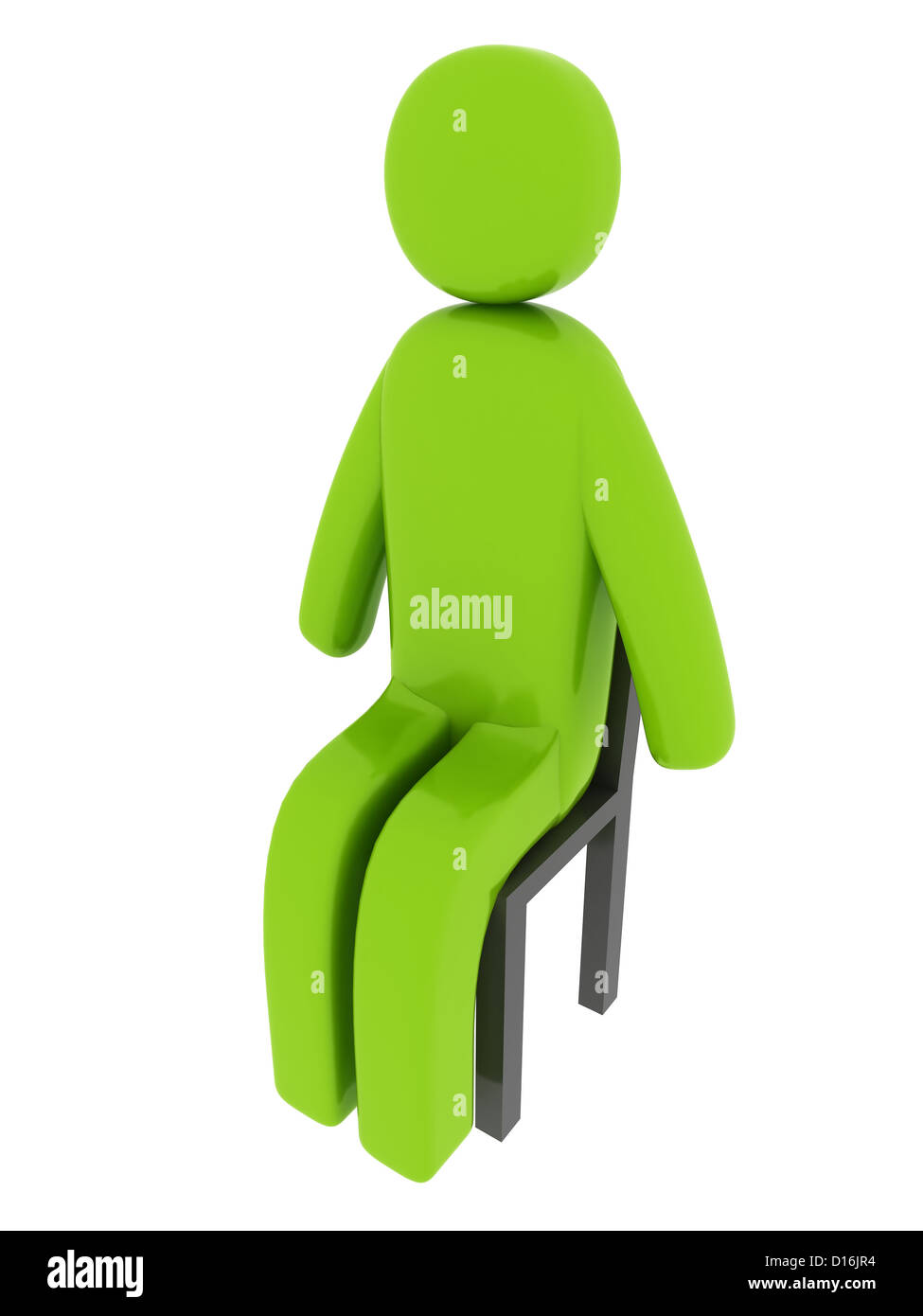 Green man sitting on the chair - Social Themes Stock Photo - Alamy