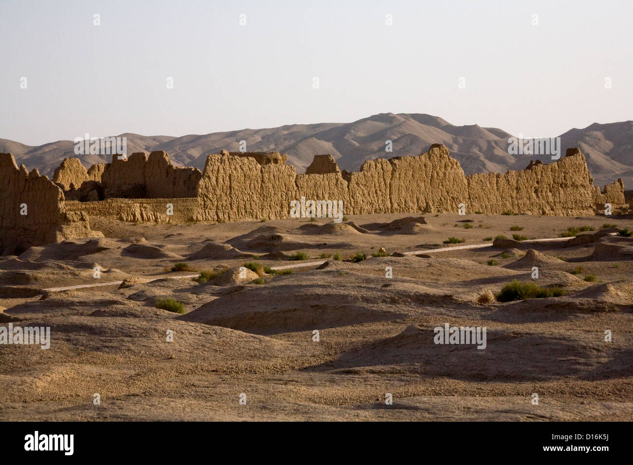 The ruins of Ancient Gaochang City near Turfan along the silkroad ...