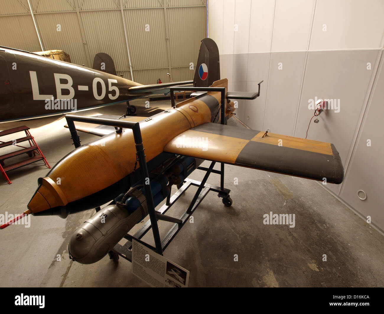 The Henschel Hs 293A, featured at the Prague Aviation Museum in Kbely ...