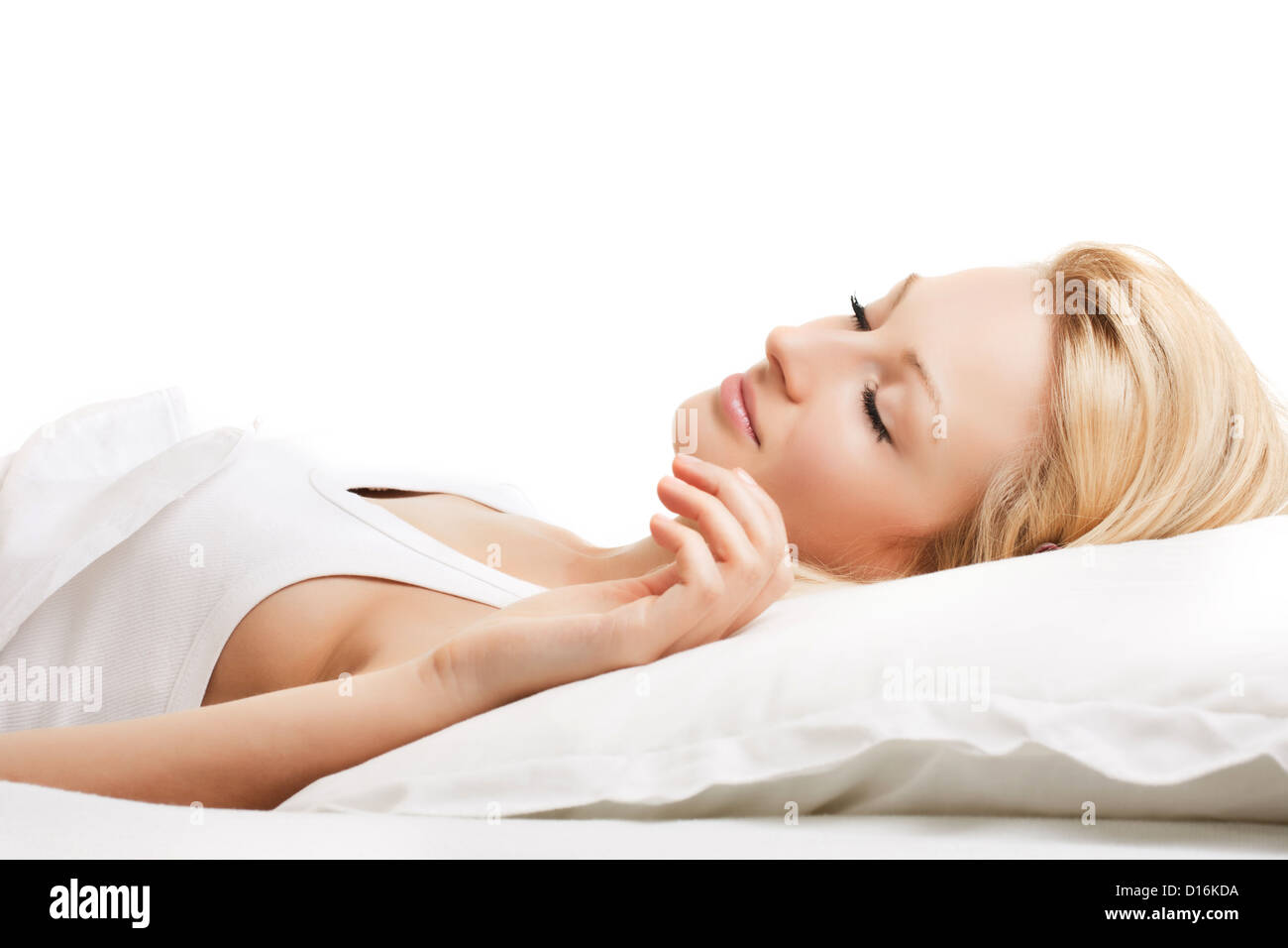Portrait of beautiful woman sleeping Stock Photo - Alamy