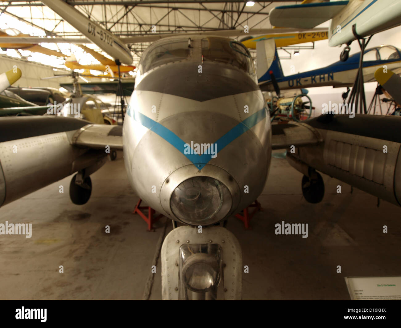 The Let L-200 Morava, on display at the Prague Aviation Museum in Kbely ...