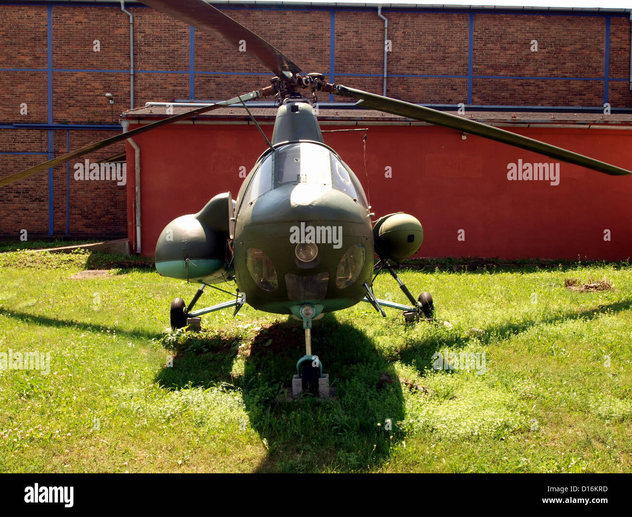 The Mil Mi-1M Hare, displayed in the Prague Aviation Museum at Kbely ...