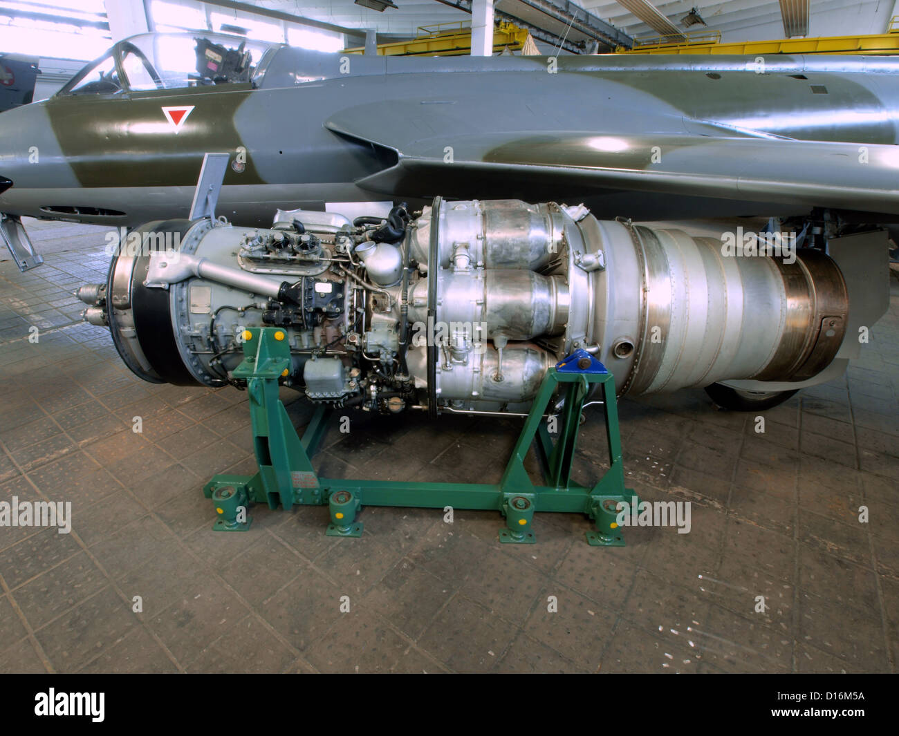The Rolls Royce Avon Mk 22 turbojet engine, displayed at the Museum of ...