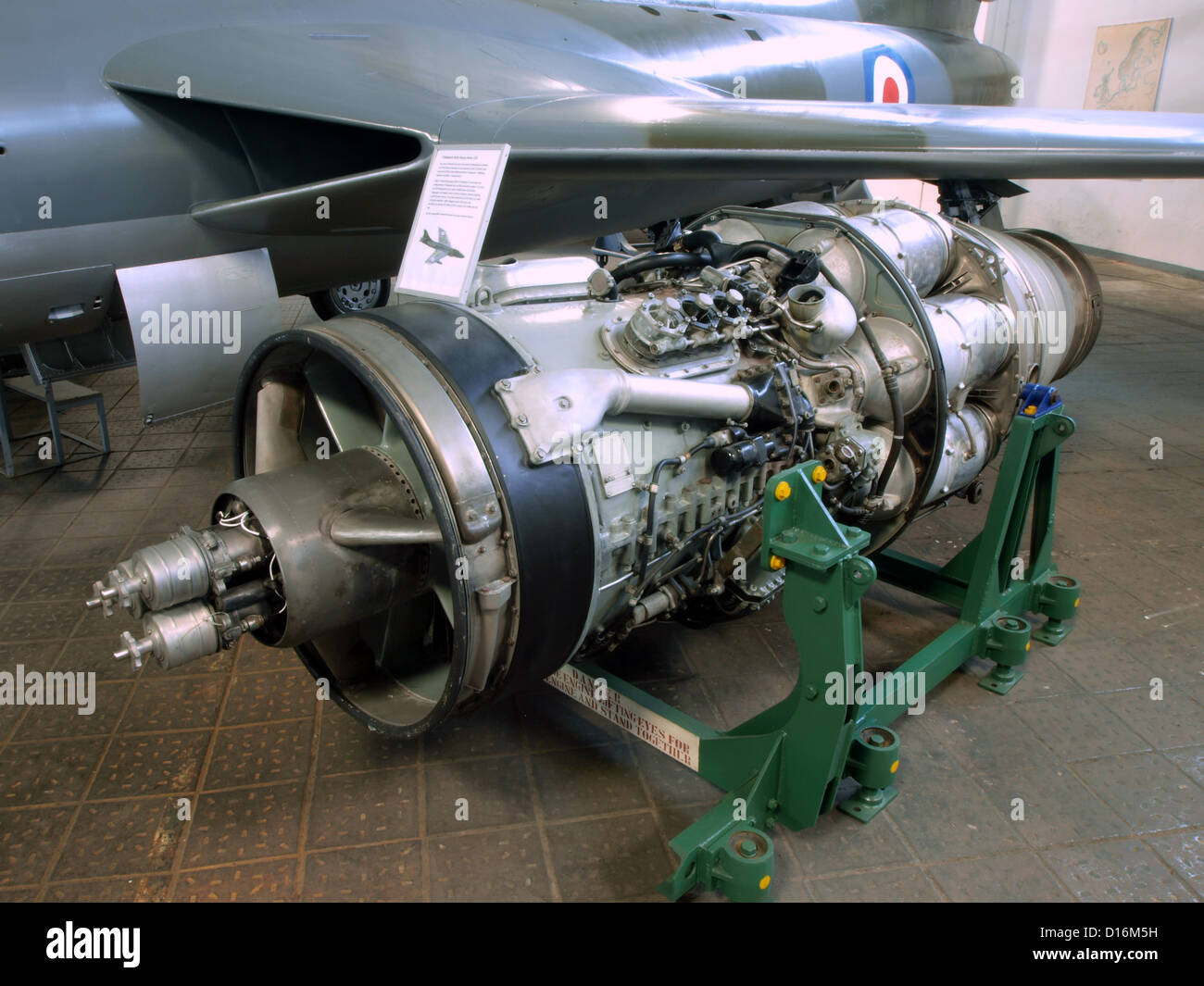 The Rolls Royce Avon Mk 22 turbojet engine, displayed at the Museum of ...