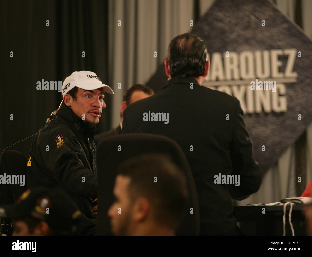 Dec. 8, 2012 - Las Vegas, Nevada, USA - Juan Marquez does a television ...