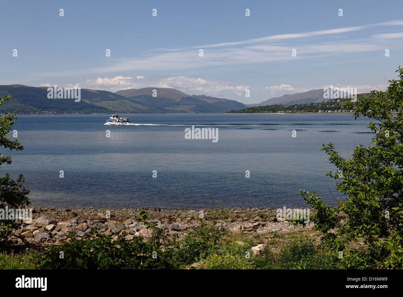 A boat sailing on the Firth of Clyde, Scotland, UK Stock Photo - Alamy
