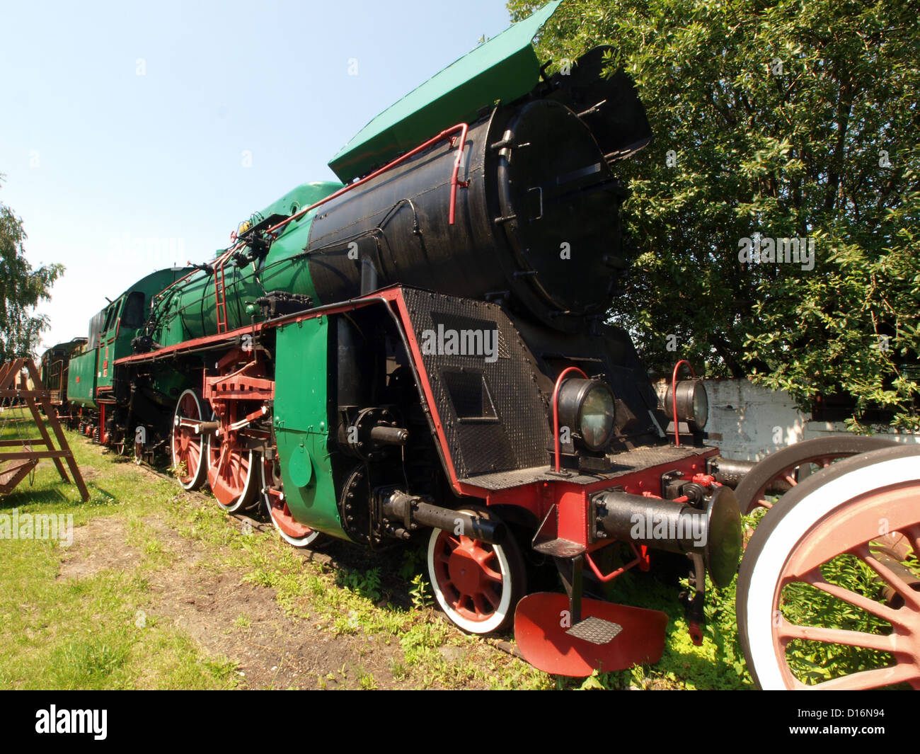 The PKP class Ol49-64 is a historic steam locomotive on display at the ...