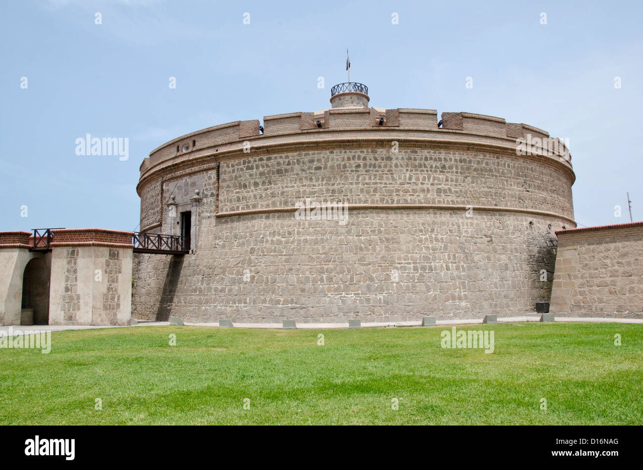 Real Felipe fort in Lima city. Peru Stock Photo - Alamy