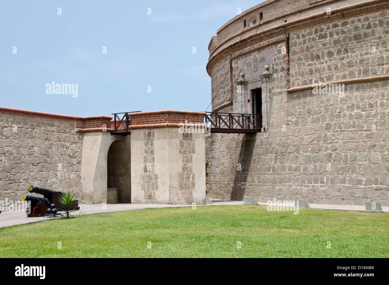 Real Felipe fort in Lima city. Peru Stock Photo - Alamy