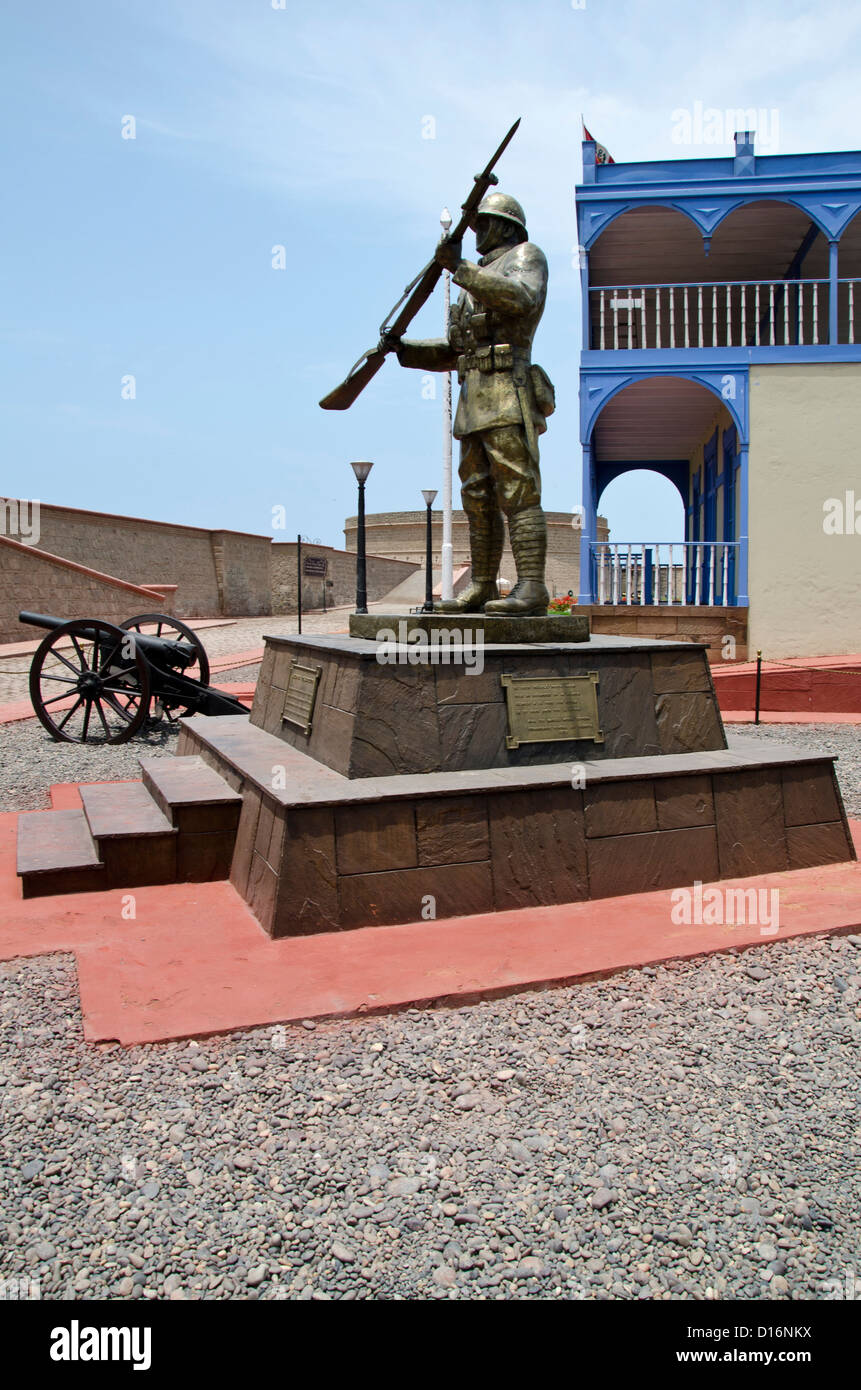 Real Felipe fort in Lima city. Peru.Monument to the Unknown Soldier ...