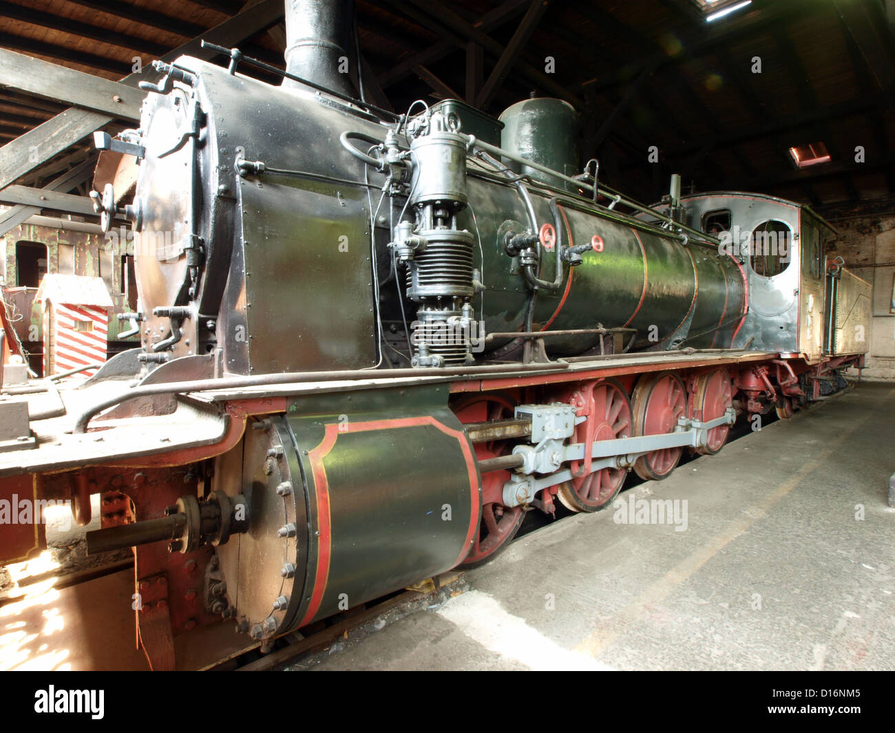 The PKP class Tp2-34 is a historical train model displayed at the ...