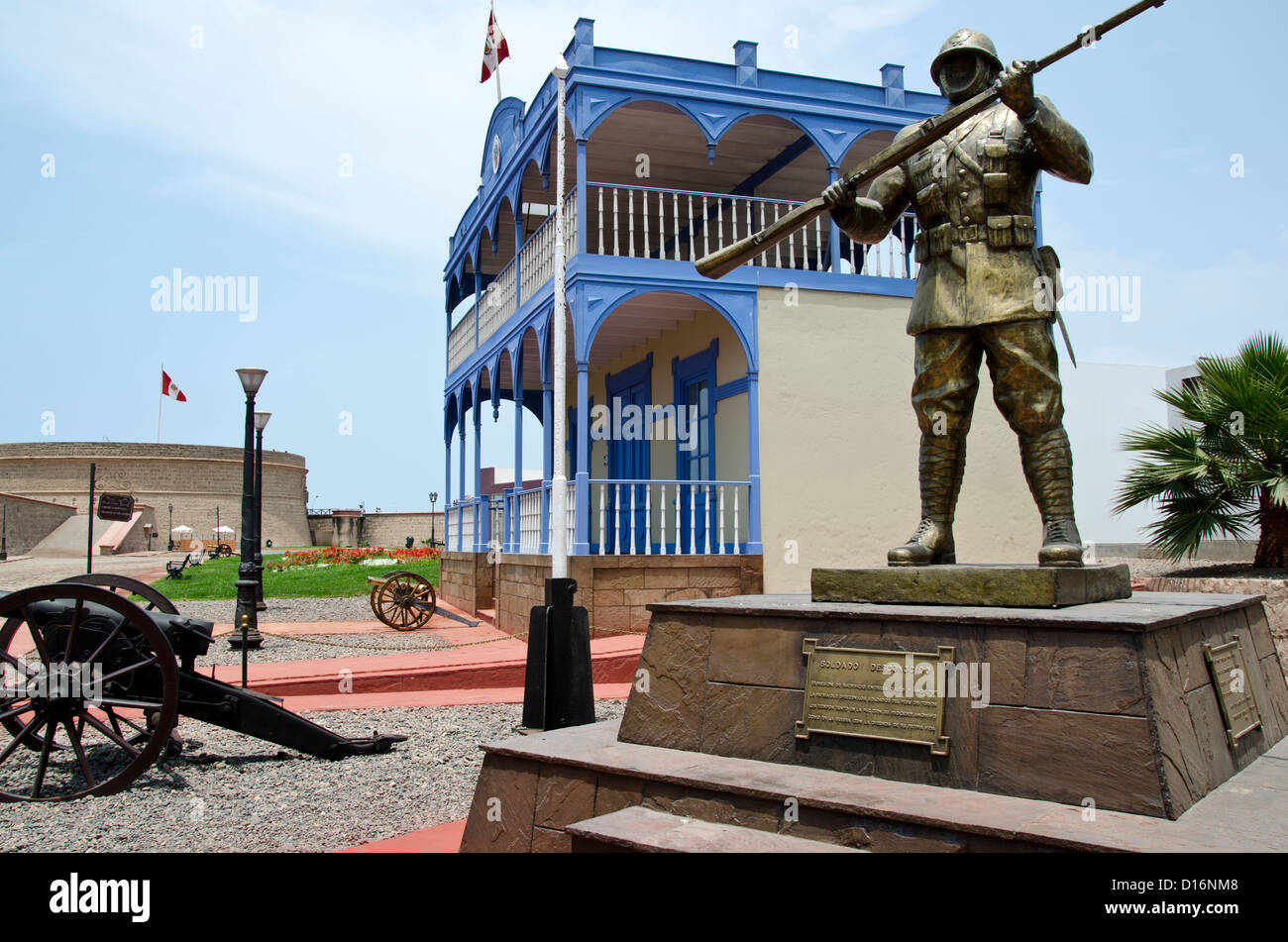 Real Felipe fort in Lima city. Peru.Monument to the Unknown Soldier ...