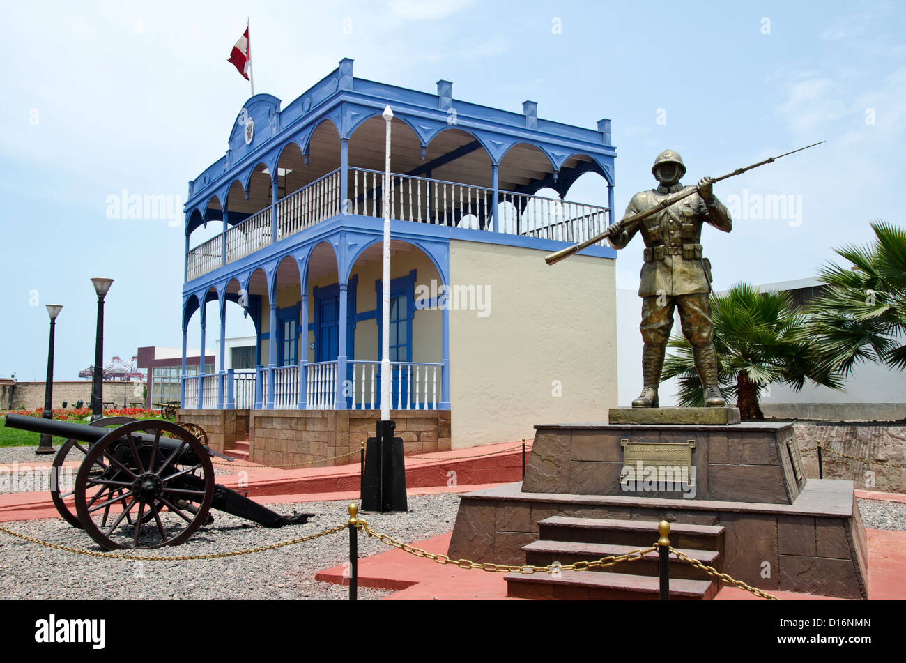 Real Felipe fort in Lima city. Peru.Monument to the Unknown Soldier ...