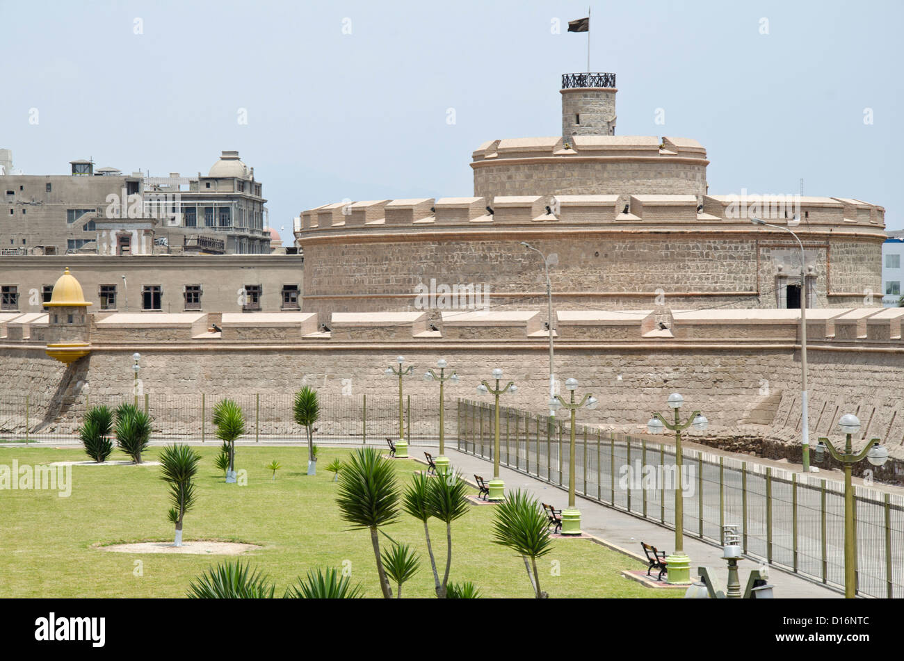 Real Felipe fort in Lima city. Peru Stock Photo - Alamy
