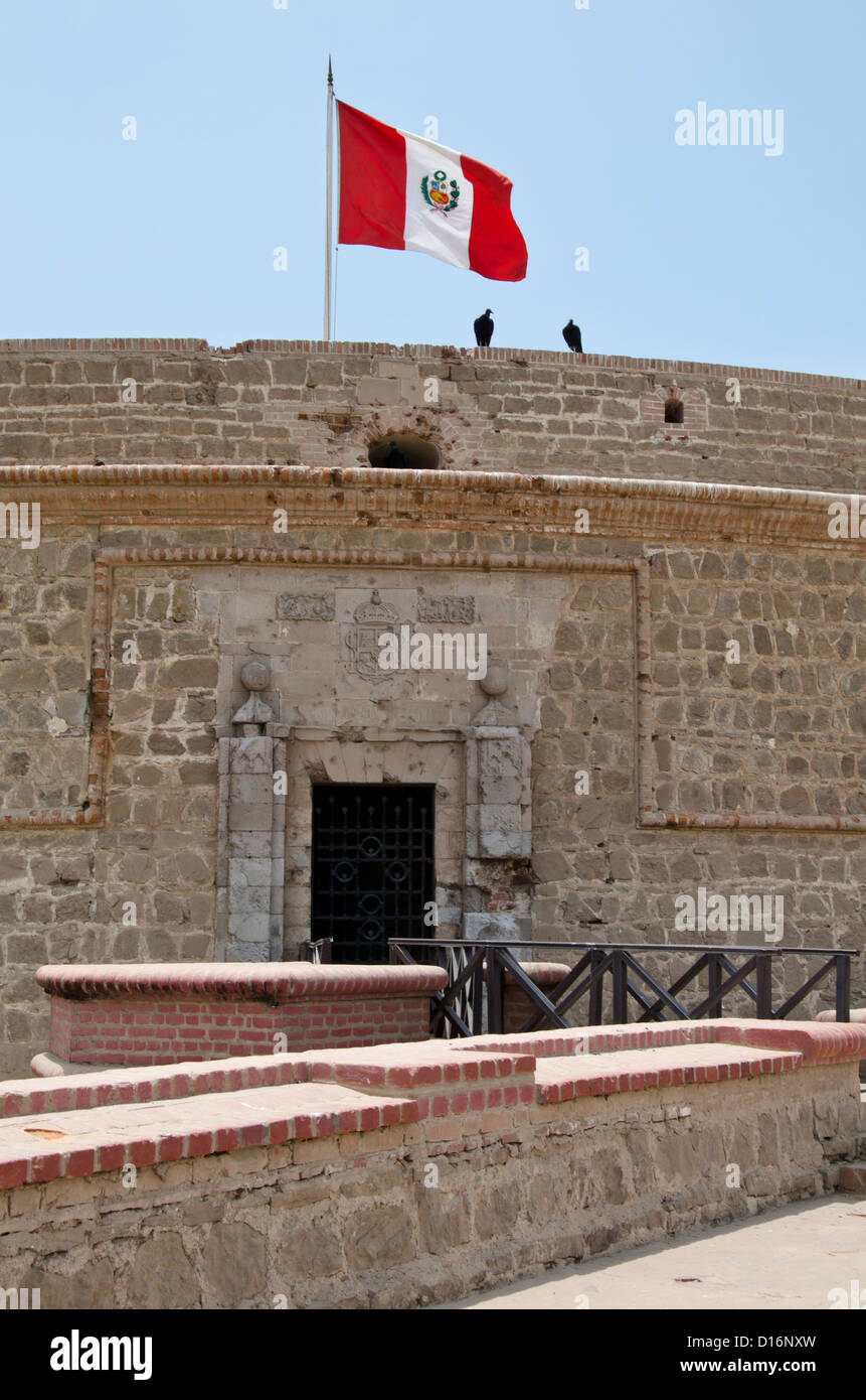 Real Felipe fort in Lima city. Peru Stock Photo - Alamy