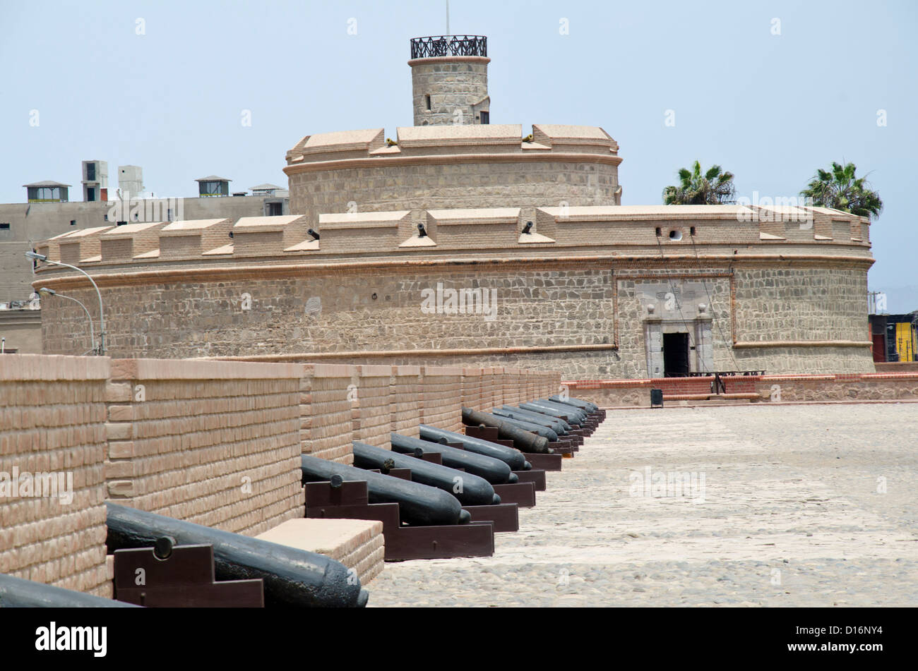 Real Felipe fort in Lima city. Peru Stock Photo - Alamy