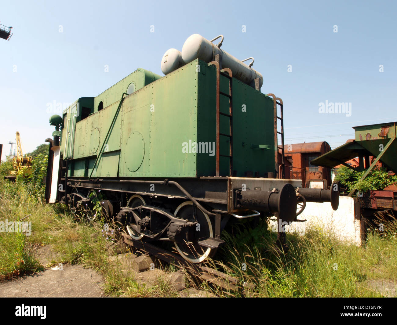 The Green Snow Plow Locomotive, housed at the Museum of Industry and ...