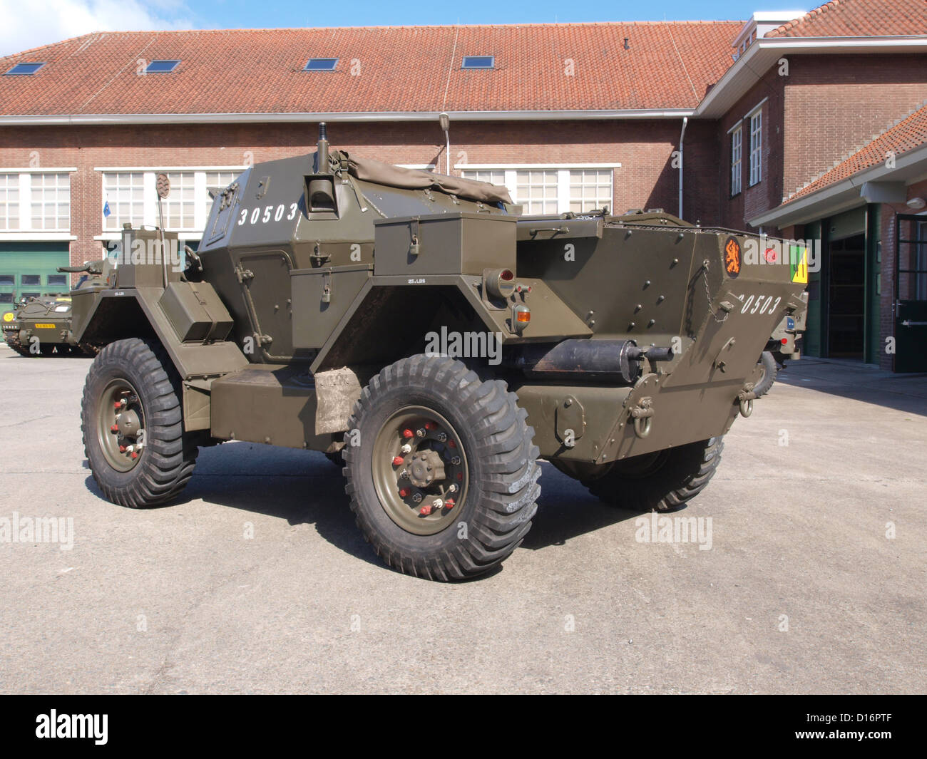 The Ford Lynx, a reconnaissance armored car, was exhibited during ...