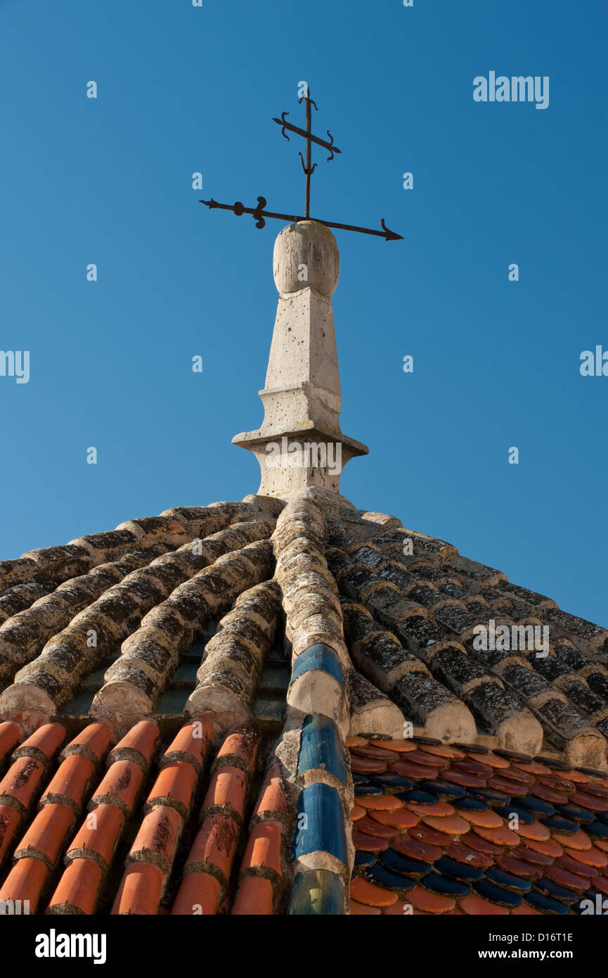 Tiling at dome, church of Saint Justa and Saint Rufina tower detail ...