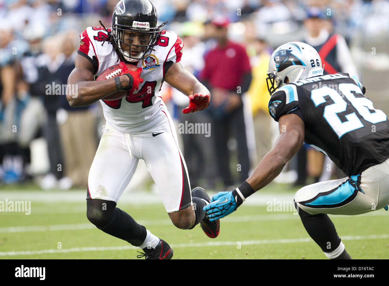 Dec. 9, 2012 - Charlotte, North Carolina, USA - Falcons WR RODDY WHITE ...