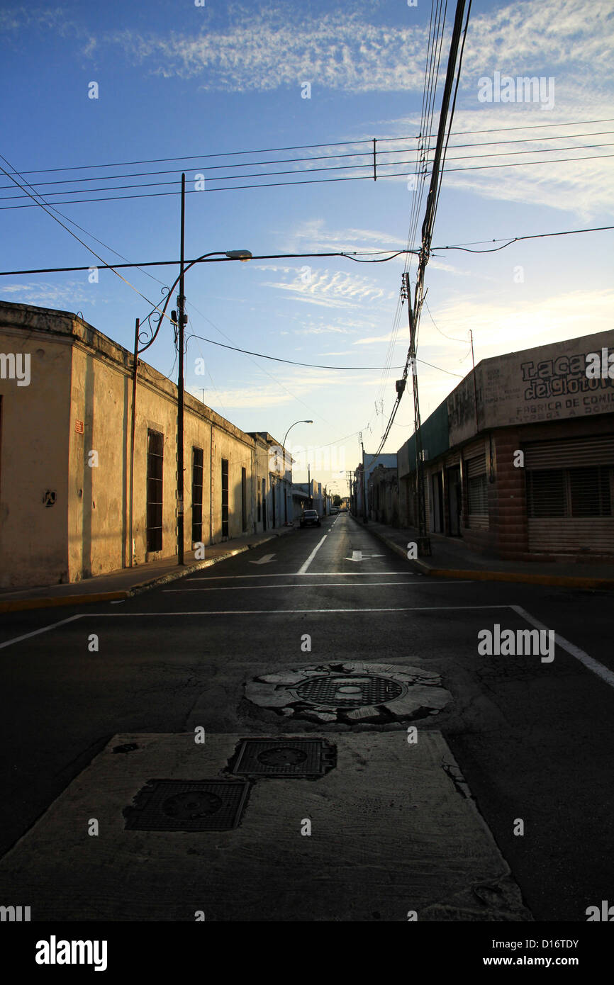 Street and buildings, Mexico Stock Photo - Alamy