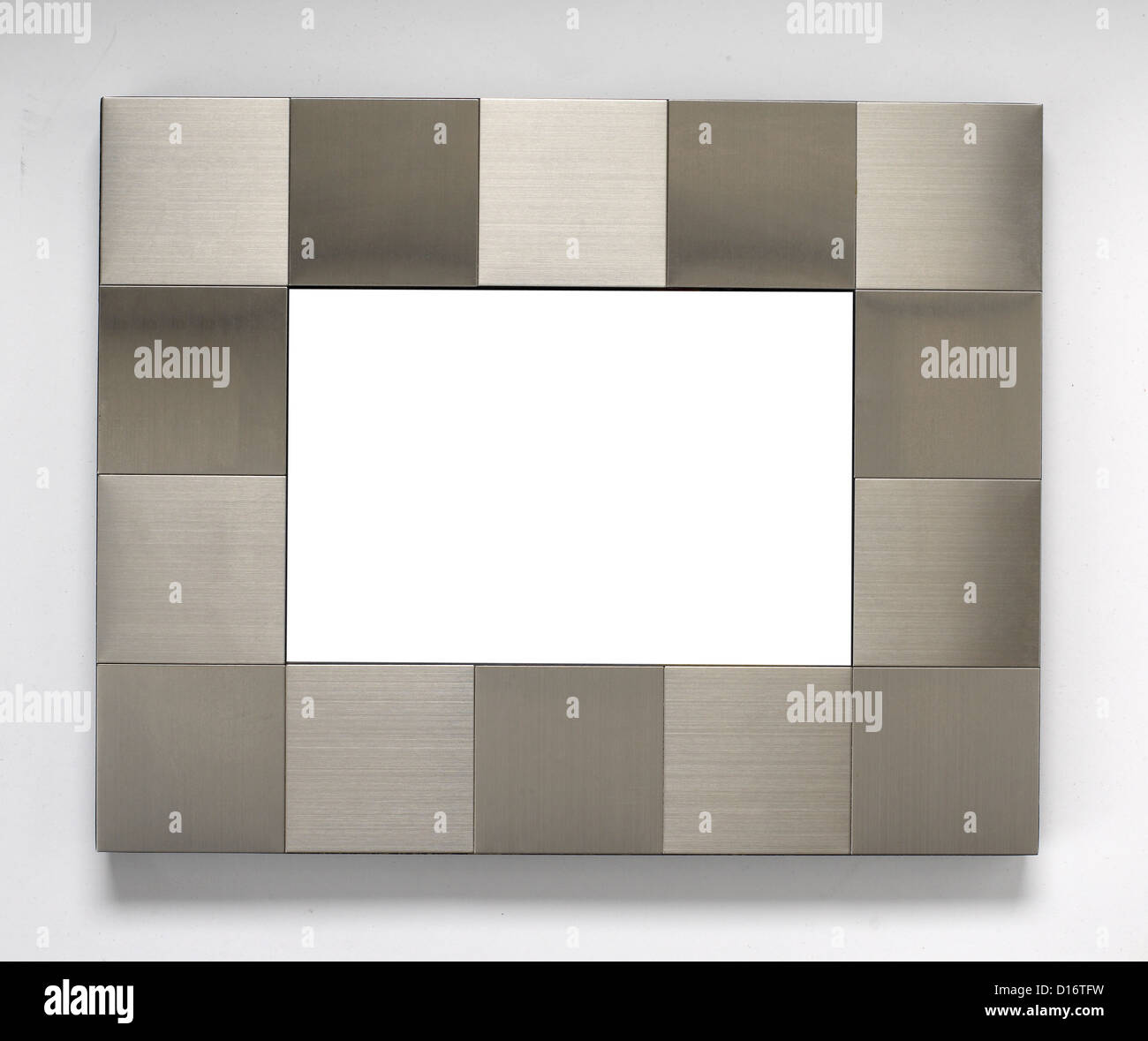Silver metal finish Picture frame Stock Photo - Alamy