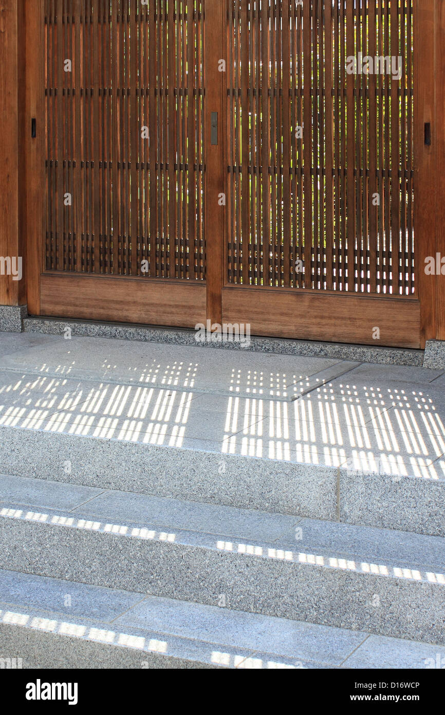 Japanese traditional wooden sliding door, Nara Prefecture Stock Photo ...