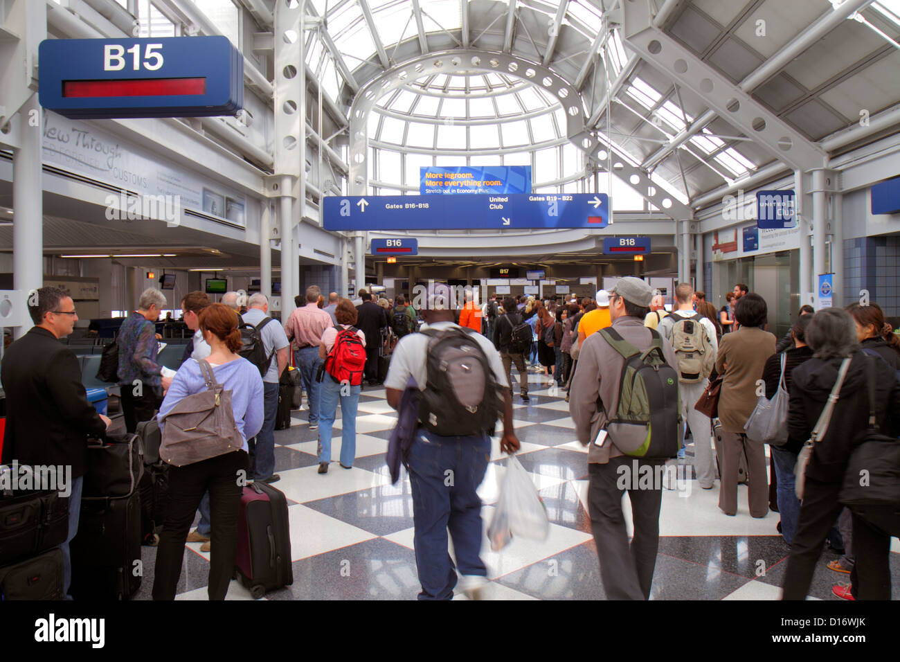Chicago Illinois,O'Hare International Airport,ORD,gate,passenger ...