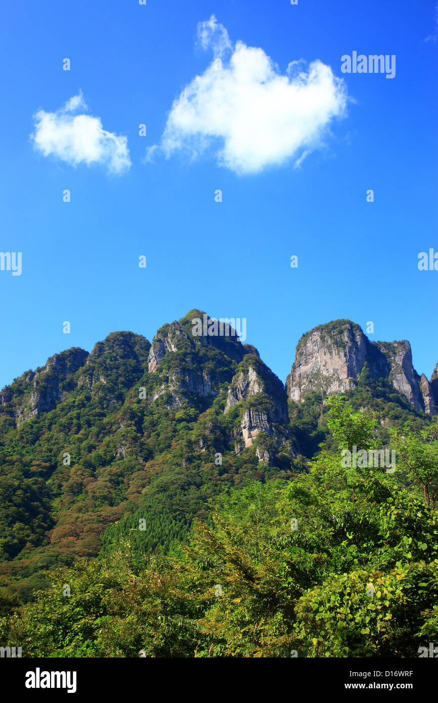 Mount Myogi and blue sky in Tomioka, Gunma Prefecture Stock Photo - Alamy