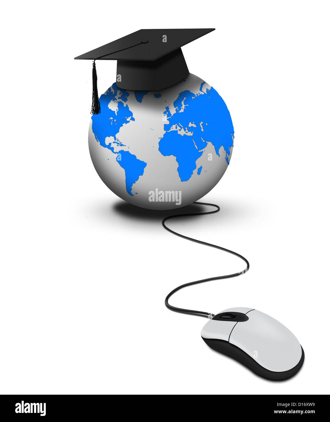 On line world wide education with mouse click Stock Photo - Alamy