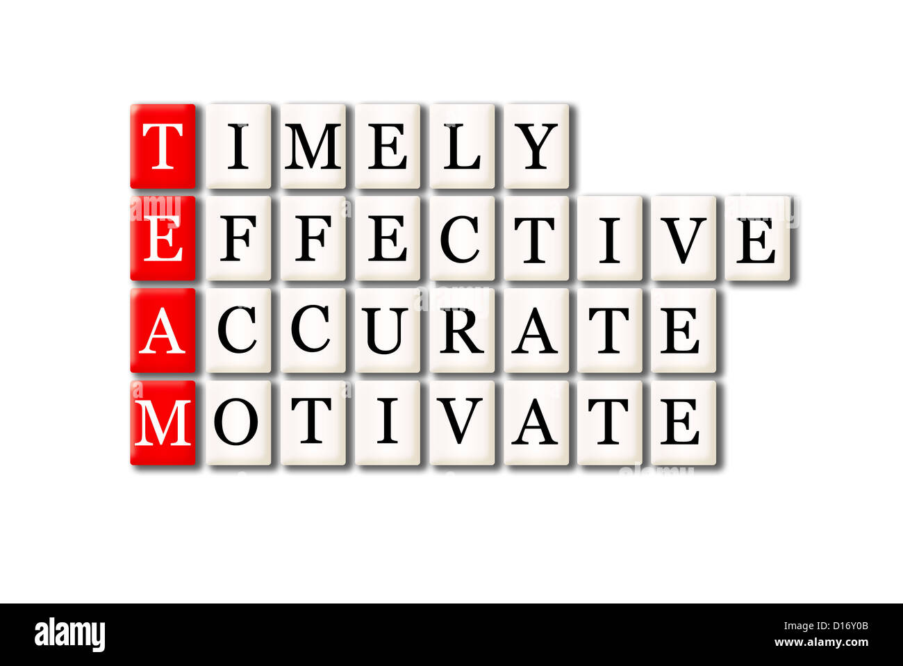 Acronym of Team - timely, effective,accurate, motivate Stock Photo - Alamy