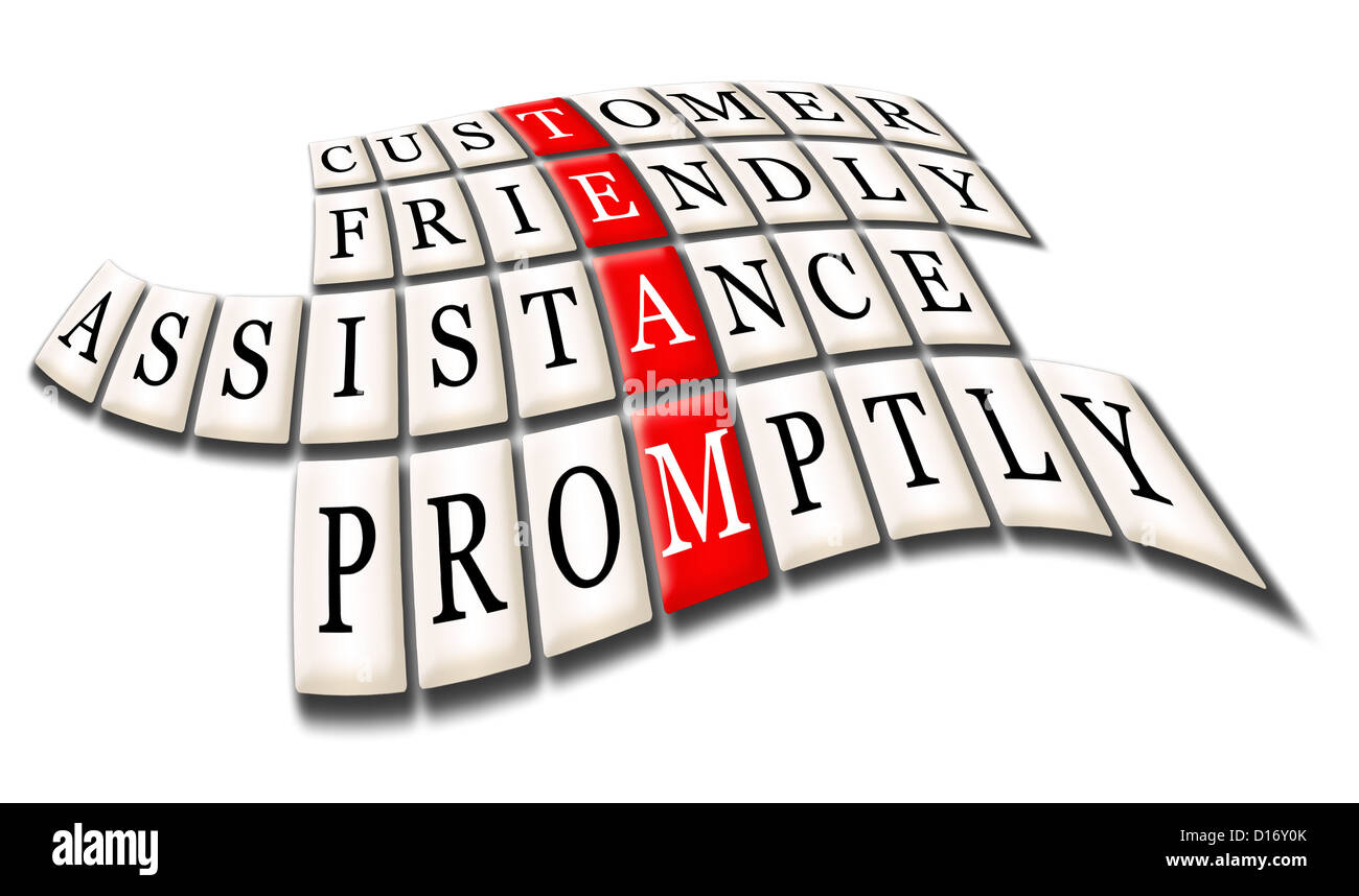Acronym of Team - customer friendly assistance,promptly Stock Photo - Alamy