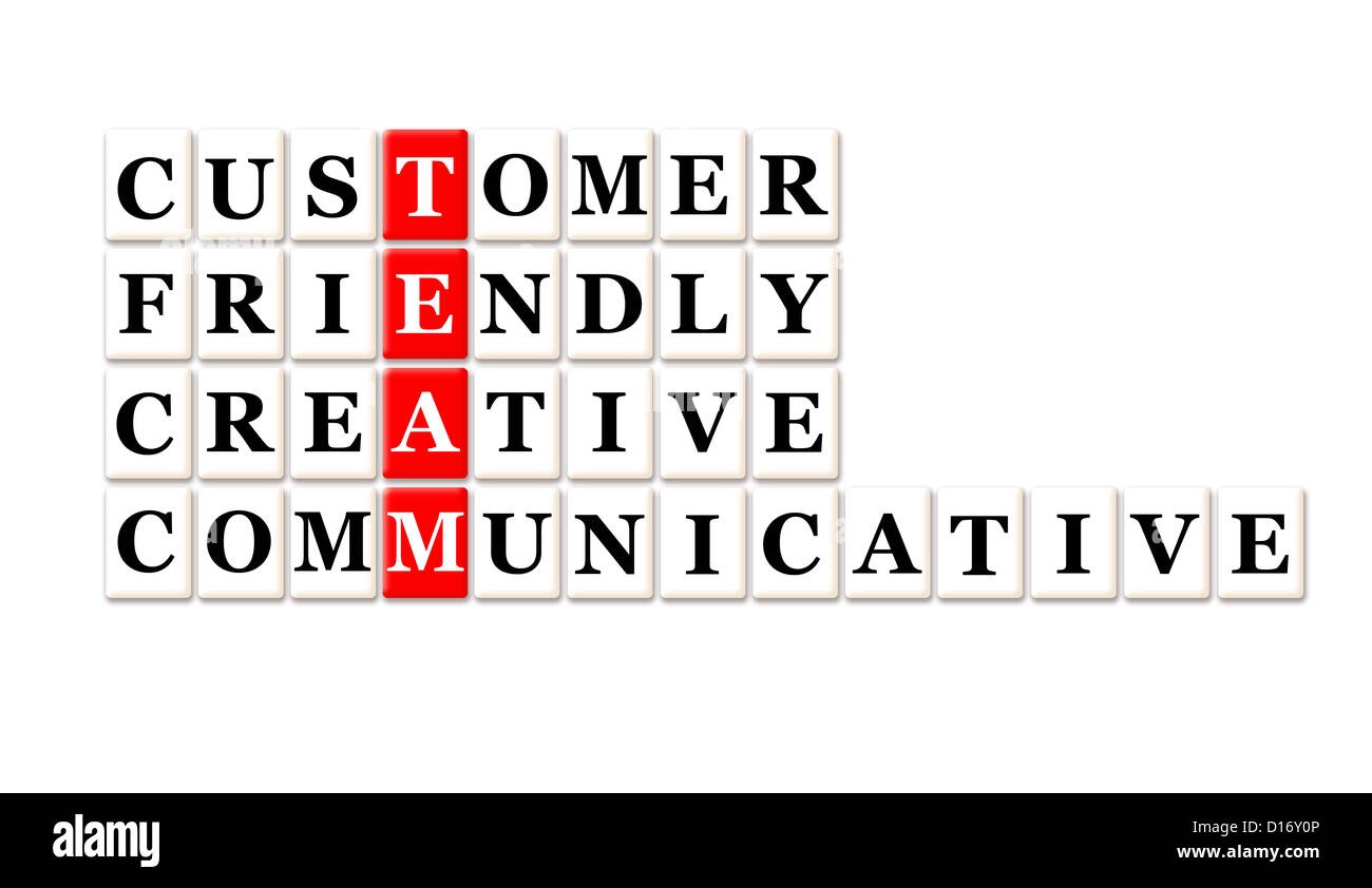 Acronym of Team - customer friendly ,creative,communicative Stock Photo ...