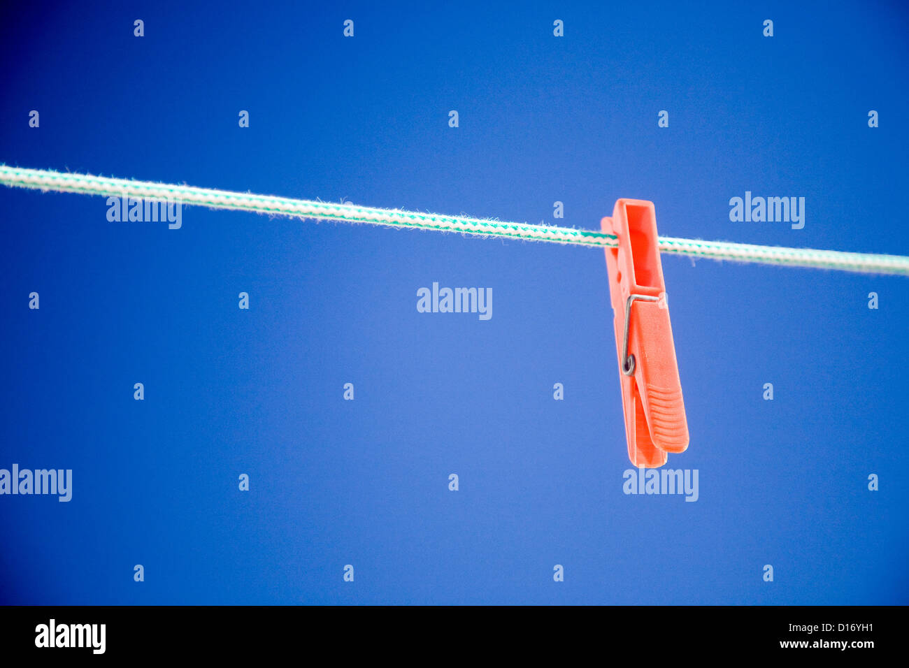 Seville, Spain, single clothespin on clothes line Stock Photo - Alamy
