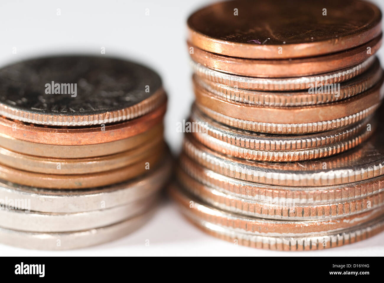 U s coins stack hi-res stock photography and images - Alamy