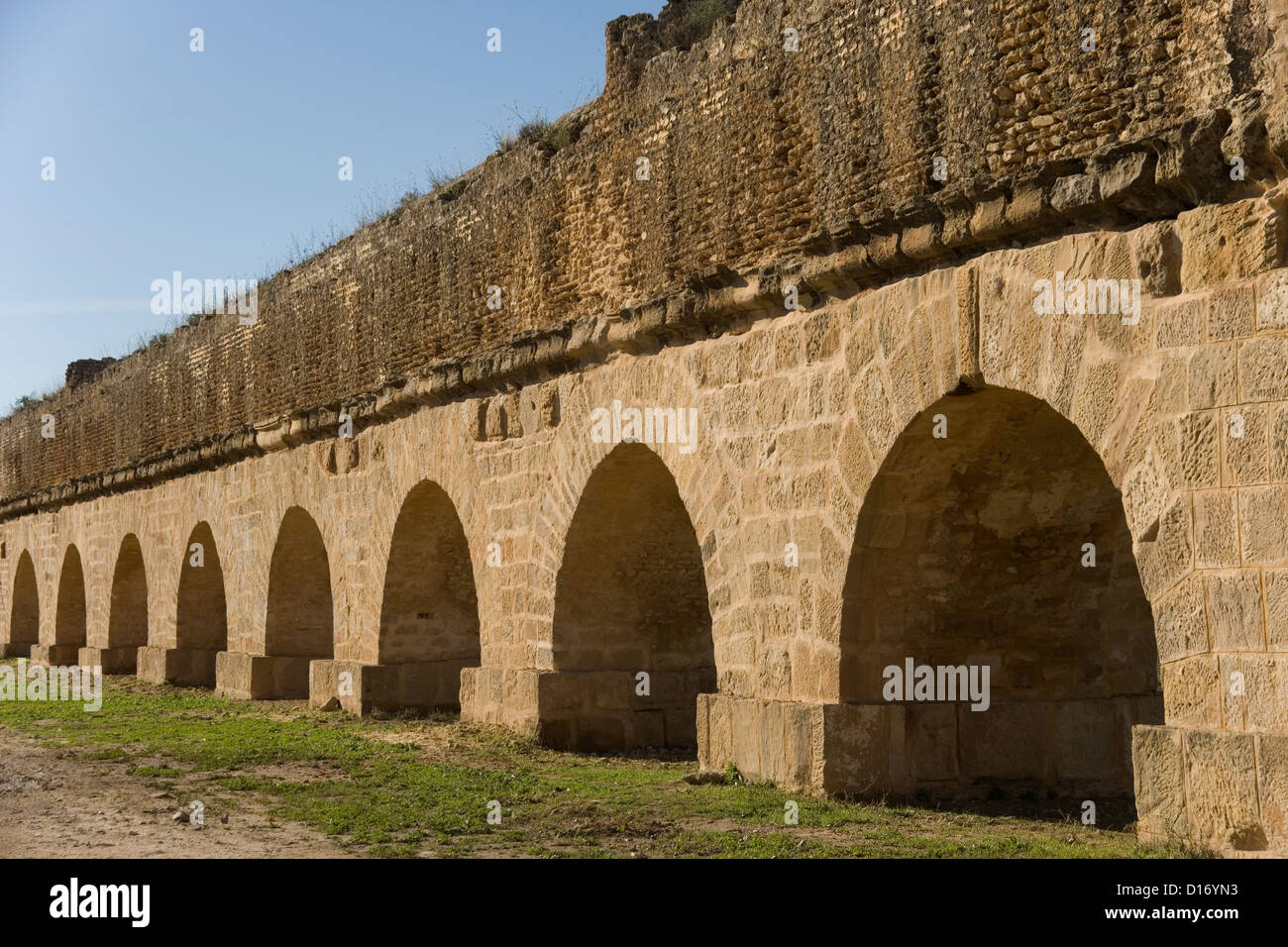 Roman viaduct south of Tunis used to carry water to Carthage from the ...