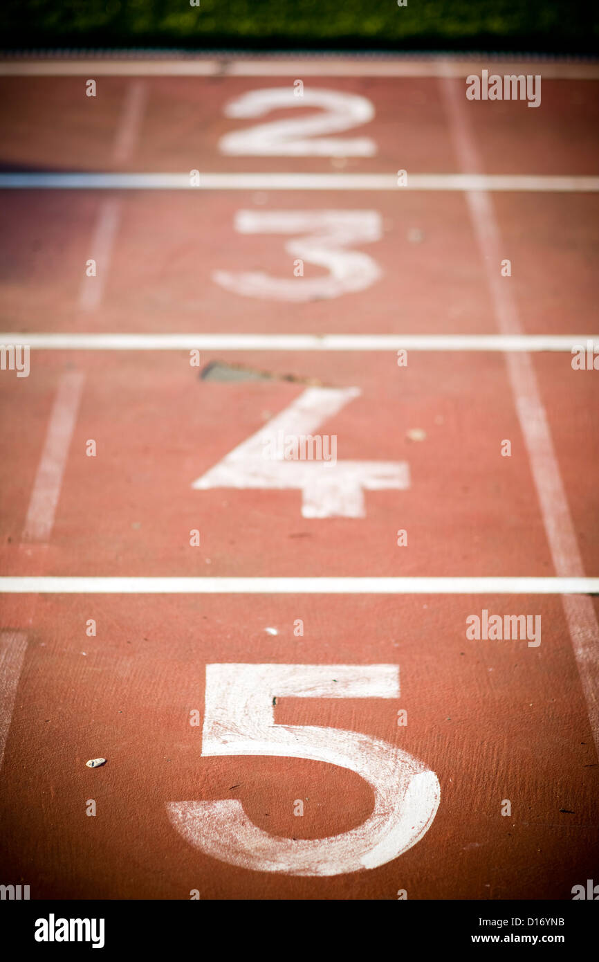Seville, Spain, numbers on a runway Stock Photo - Alamy
