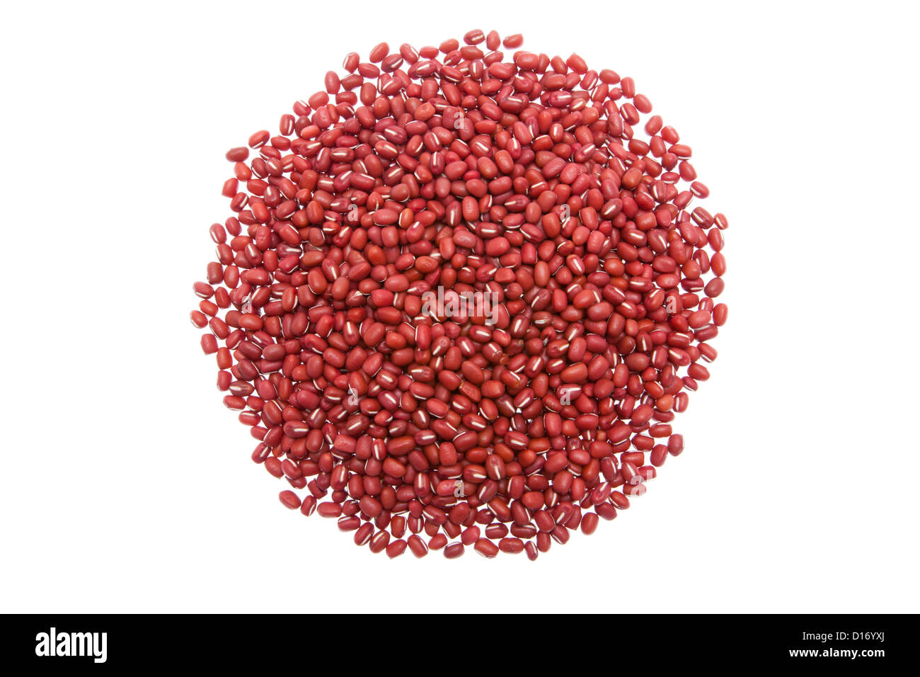 Azuki red beans against white background Stock Photo - Alamy