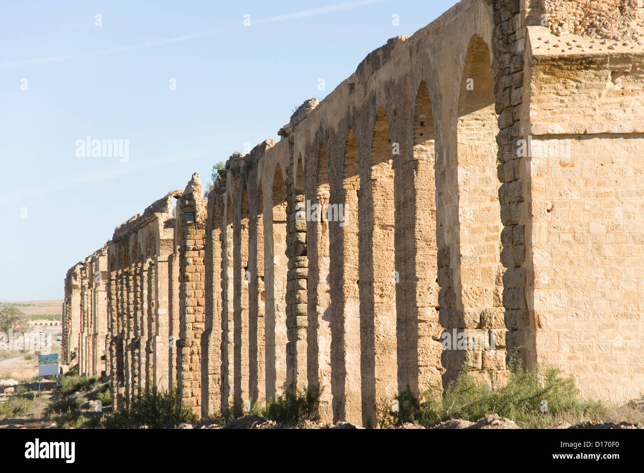 Roman viaduct south of Tunis used to carry water to Carthage from the ...