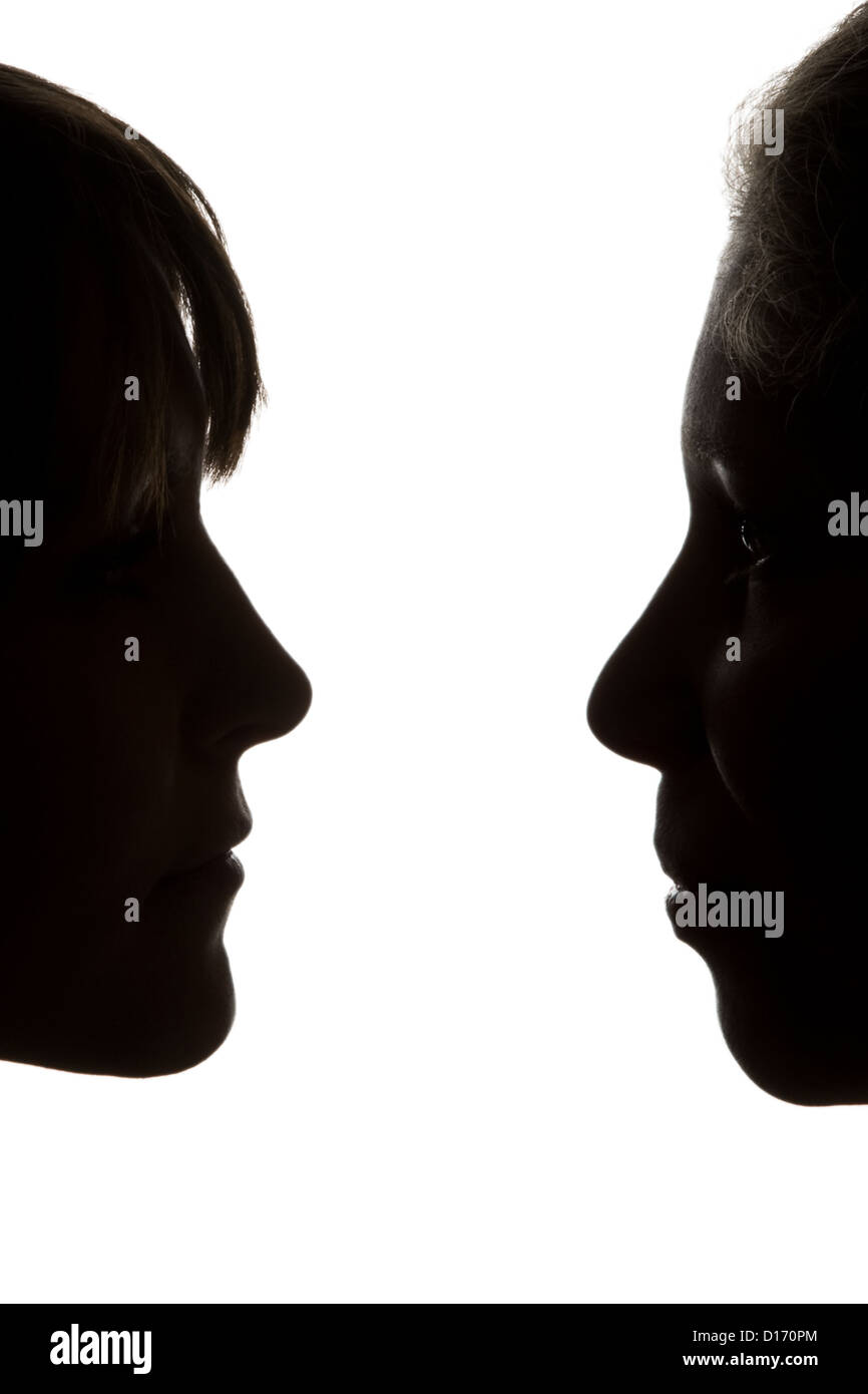 Two Face Silhouette High Resolution Stock Photography and Images - Alamy