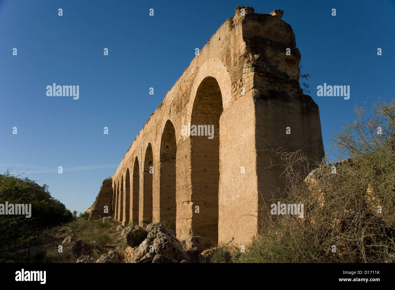 Roman viaduct south of Tunis used to carry water to Carthage from the ...