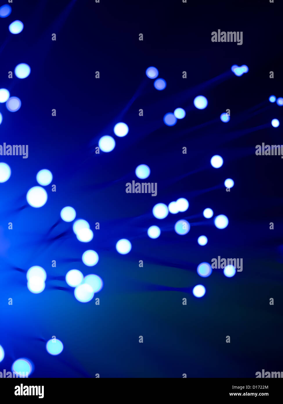 abstract macro of a fiber optic light wand with round shaped white ...