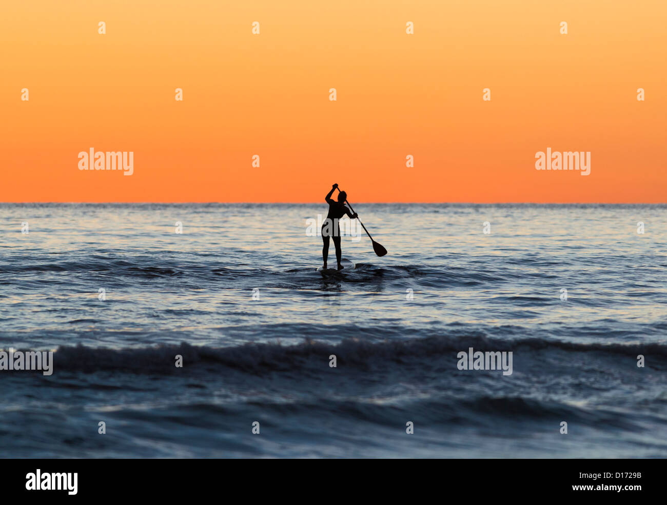Stand up paddle surf. Tarifa, Costa de la Luz, Cadiz, Andalusia, Spain ...