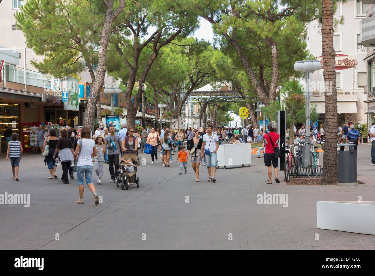 Afternoon stroll or passeggiata in Riccione, Italy Stock Photo - Alamy