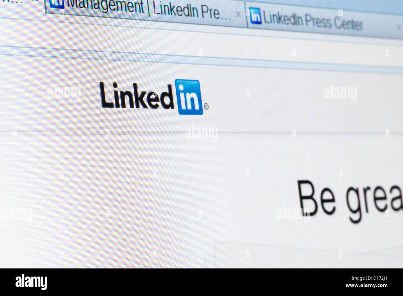 Screenshot of linkedin website Stock Photo - Alamy