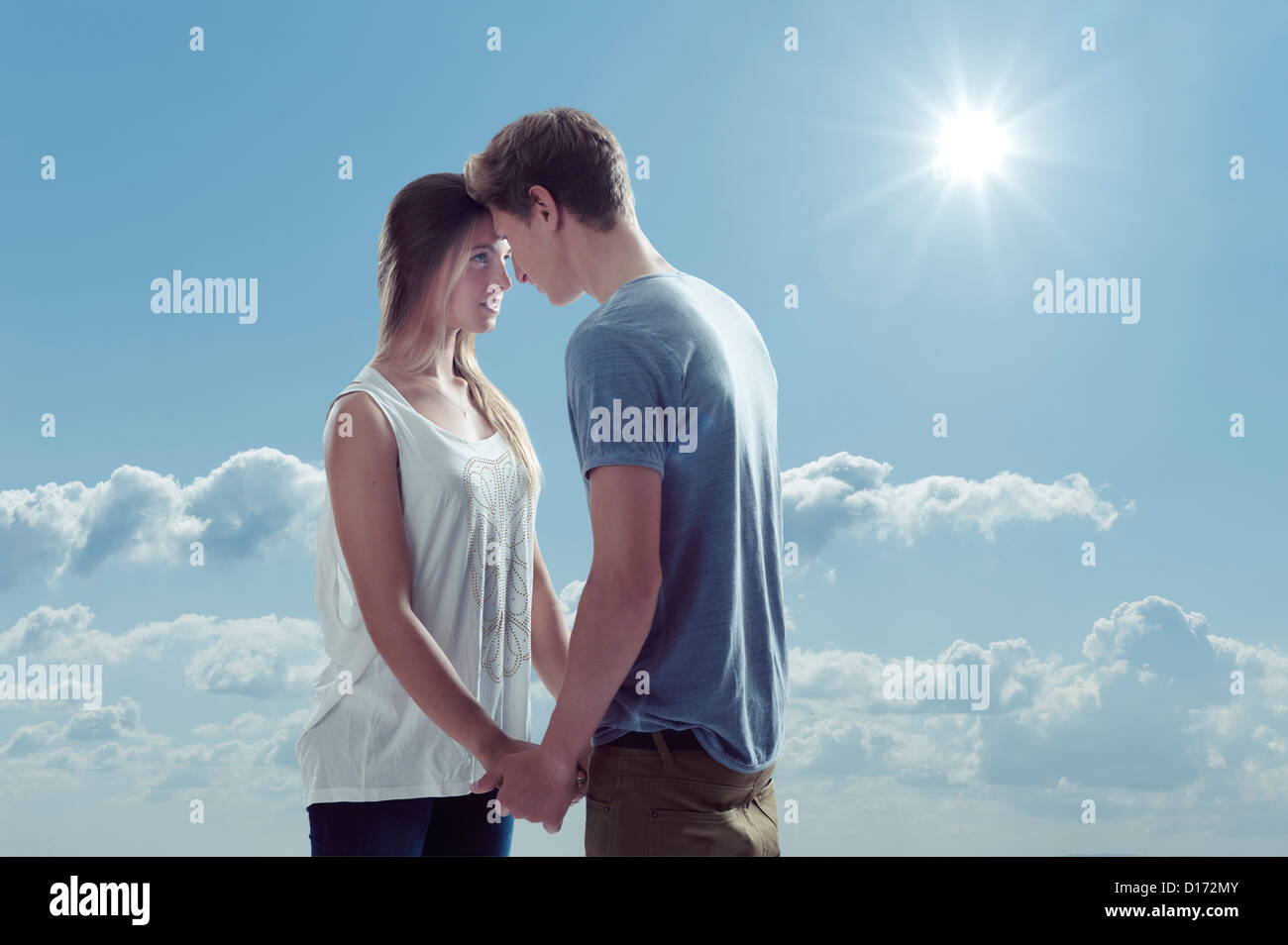 Young couple falling in love Stock Photo - Alamy