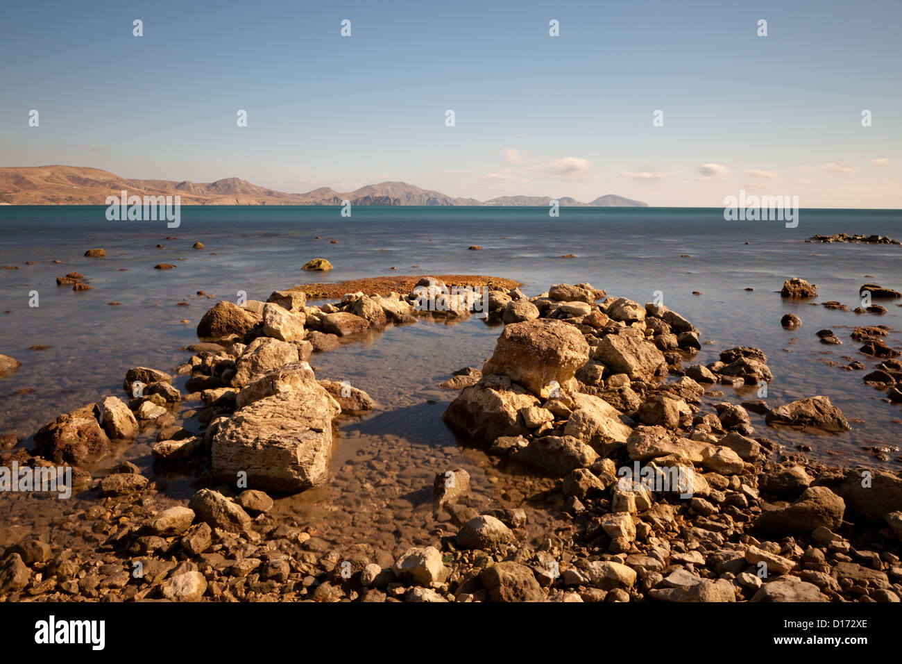 Rocky coastline of Black sea. Crimea, Ukraine Stock Photo - Alamy